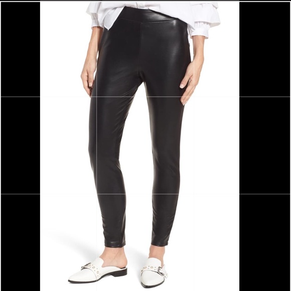Leith | Pants & Jumpsuits | Nwt Leith Faux Leather Black Pants | Poshmark